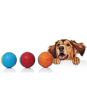 Snug Rubber Dog Balls for Small and Medium Dogs - Tennis Ball Size - Virtually Indestructible (3 Pack - Original)