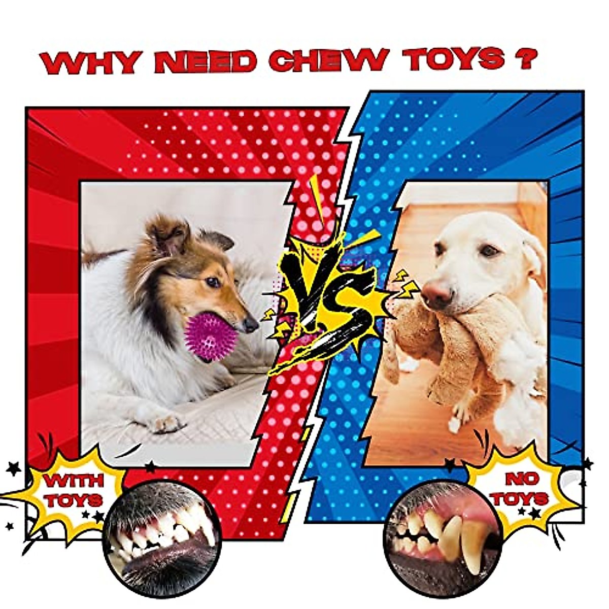 Zeaxuie Heavy Duty Various Dog Chew Toys for Aggressive Chewers - 9 Pack Value Set Includes Indestructible Rope Toys & Squeaky Toys for Medium, Large & X-Large Breeds (Style-1 Rope Toys)