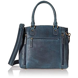 Gun Tote'n Mamas womens - Tote'n (Blue) Concealed Carry Purse Distressed Buffalo Leather Town Tote by Gun Tote n Mamas Blue , Blue, Medium US