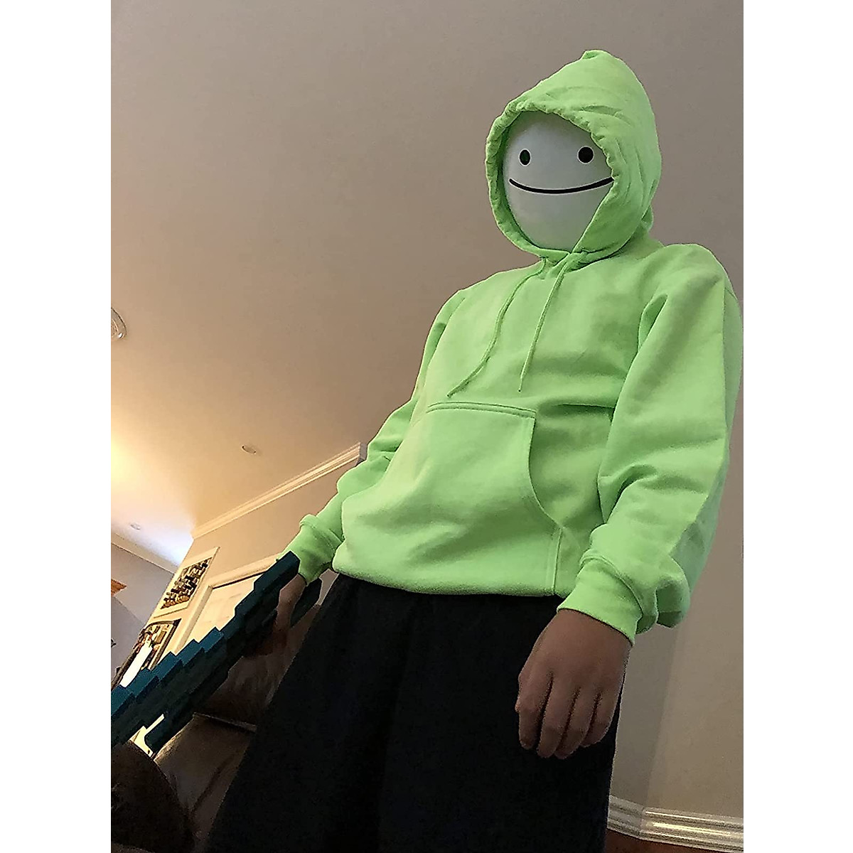 FANFX Halloween White Smile Dream cosplay Mask Full Face Dream Cosplay White Smile Mask Halloween White Mask Cosplay for Adult and Kids