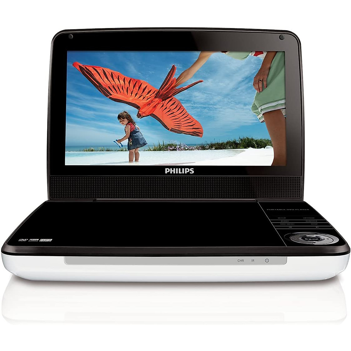 Philips PD9000/37 9-Inch LCD Portable DVD Player with 5 Hour Battery, White/Black (Old Model)