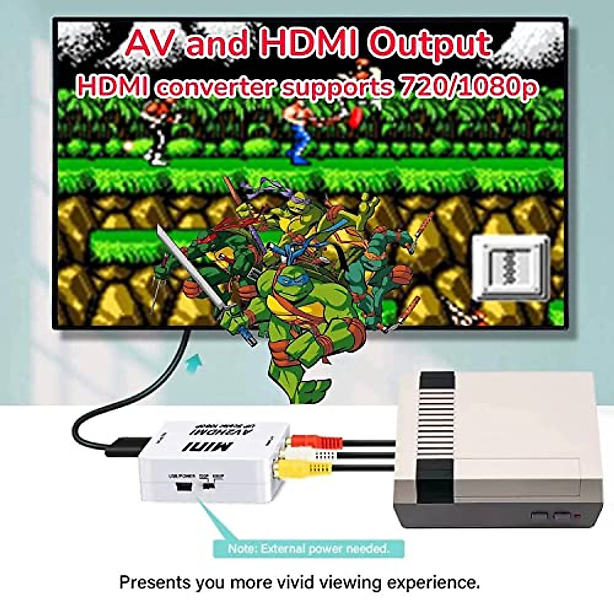 Retro Game Console,Classic Game System Built in 620 Games and 2 Classic Controllers,AV and HDMI HD Output Plug and Play Video Games for Kids and Adult