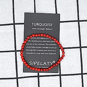 KIKILA 4mm Mini Gemstone Energy Bracelets Crushed Stone Beaded Bracelet Natural Stone Charm Beaded Small Couples Bracelets for Women