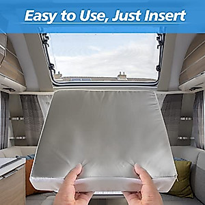 Safoner Waterproof RV Vent Insulator and Skylight Cover with Reflective Surface, Fits Standard RV Vents- 14x14 Inch (1 Pack)