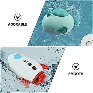 STOBOK Bath Toy 4 pcs for Sprinkler Wind Shop Game Home Water Plaything Children Interesting Time Creative Toddlers Bathtub Shower Rocket Toys Summer Accessories Baby Recreation Toy Kids Bath Toys