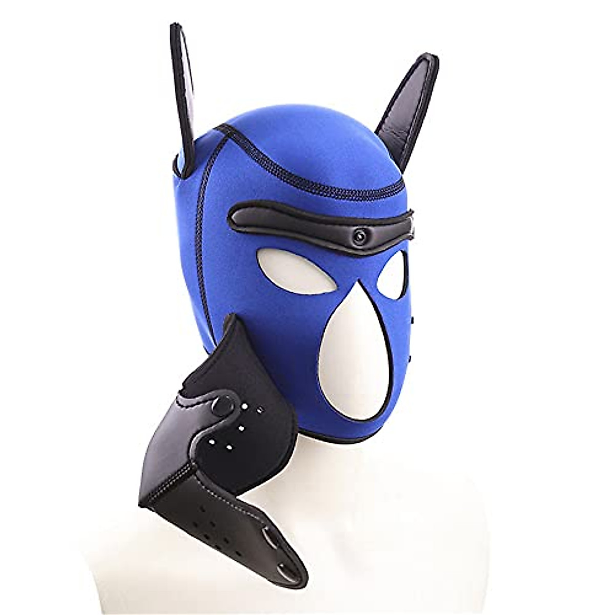 OnundOn Doggy Mask Halloween Hood Puppy Mask for Cosplays Masquerade (Blue)