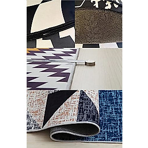 Marble Brick Bottomless Hole Area Rug Extra Large for Kids Playroom 3D Optical Visual Illusion Trap Living Room Floor Carpet Mat ,6'x9'