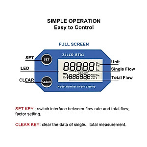 Orinthia 3inch Electronic LCD Digital Display Flowmeter NPN Turbine Flow Meter PVC Pipe Liquid Water for Farm/Garden Irrigation