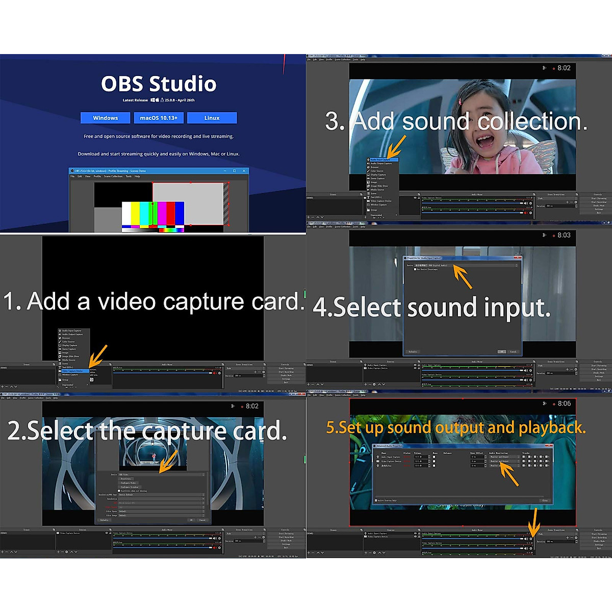 VGA Capture Card, VGA to USB Capture Device with Mic Input Support HD Video for Gaming, Streaming, Teaching, Video Conference, Live Broadcasting