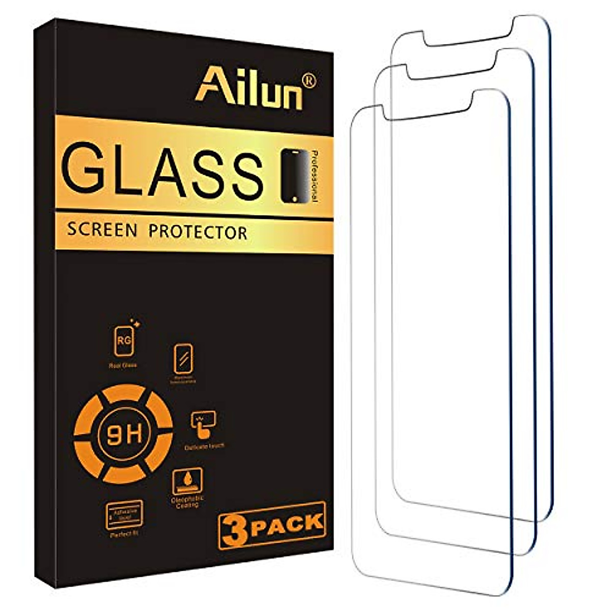 Ailun Glass Screen Protector for iPhone 12 mini 2020 [5.4 Inch] 3Pack Tempered Glass