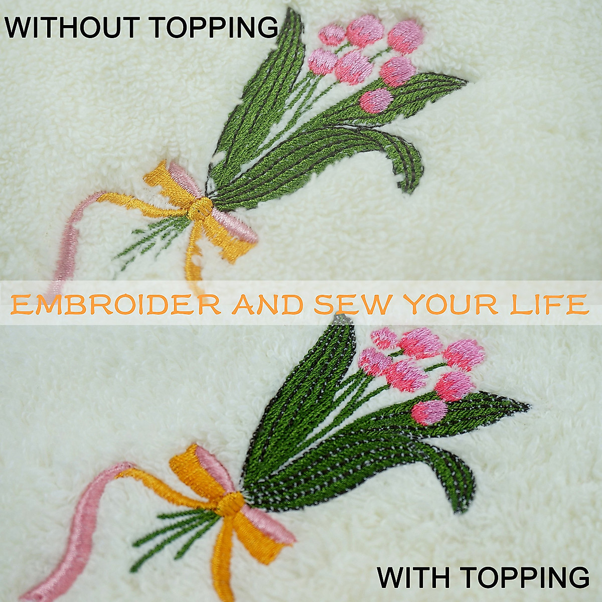 New brothread Wash Away - Water Soluble Machine Embroidery Stabilizer Backing & Topping 10" x 3 Yd roll - Light Weight - Cut into Variable Sizes for Machine Embroidery and Hand Sewing