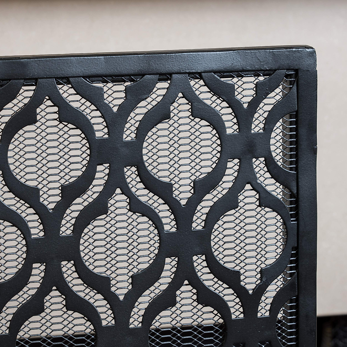 Christopher Knight Home Elmer Single Panel Iron Fireplace Screen, Black