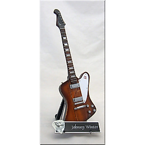 JOHNNY WINTER Miniature Guitar Firebird with Guitar Pick