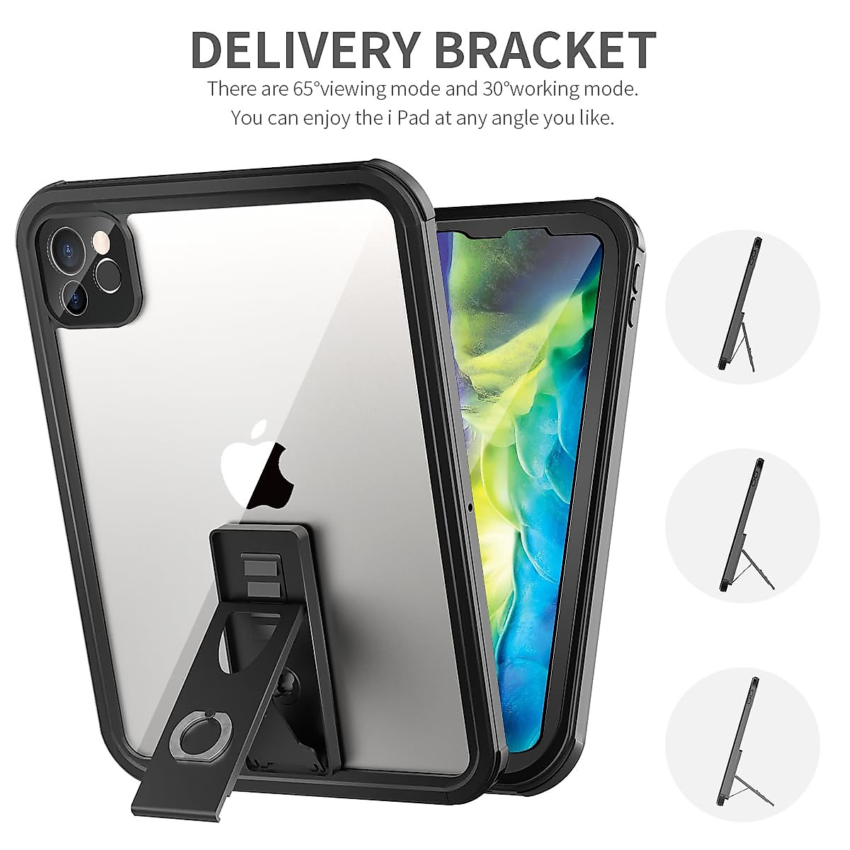 AICase Waterproof Protective Case for iPad Pro 11 Inch 2020/2021/2022 with Lanyard and 360° Full Body Protection with Touch Function, Transparent Case, Waterproof, Shock Resistant