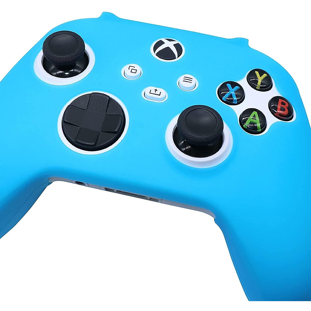 HLRAO Glow in The Dark Silicone Cover Skin for Xbox Series X Controller, Anti-Slip Soft Rubber Case Protector for Xbox Series S Controller with 6 Thumb Grip Caps Glow in The Dark.