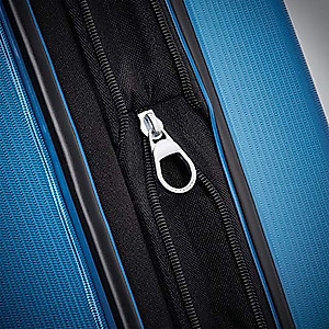 Samsonite Winfield 3 DLX Hardside Expandable Luggage with Spinners, Blue/Navy, Checked-Large 28-Inch