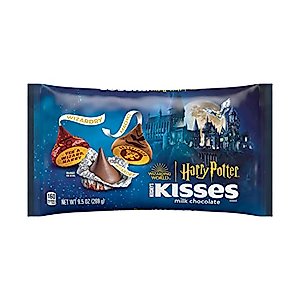HERSHEY'S KISSES Milk Chocolate Harry Potter, Halloween Candy Bag, 9.5 Oz