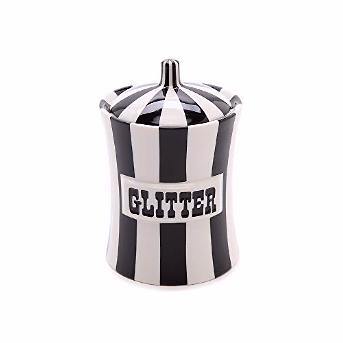 Jonathan Adler Glitter Canister, Black/White, One Size