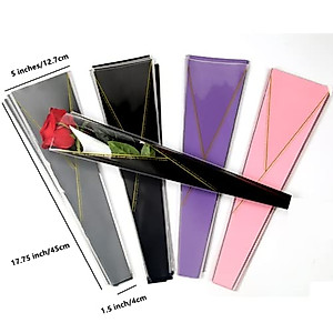 Rikyo 100 Counts White Single Floral Packaging Bag,Single Rose Sleeve,Single Rose and Carnations Flower Wrapping Paper,Flower Bouquet Sleeve Bag for Mother's Day Valentines Day Wedding Birthday Gift