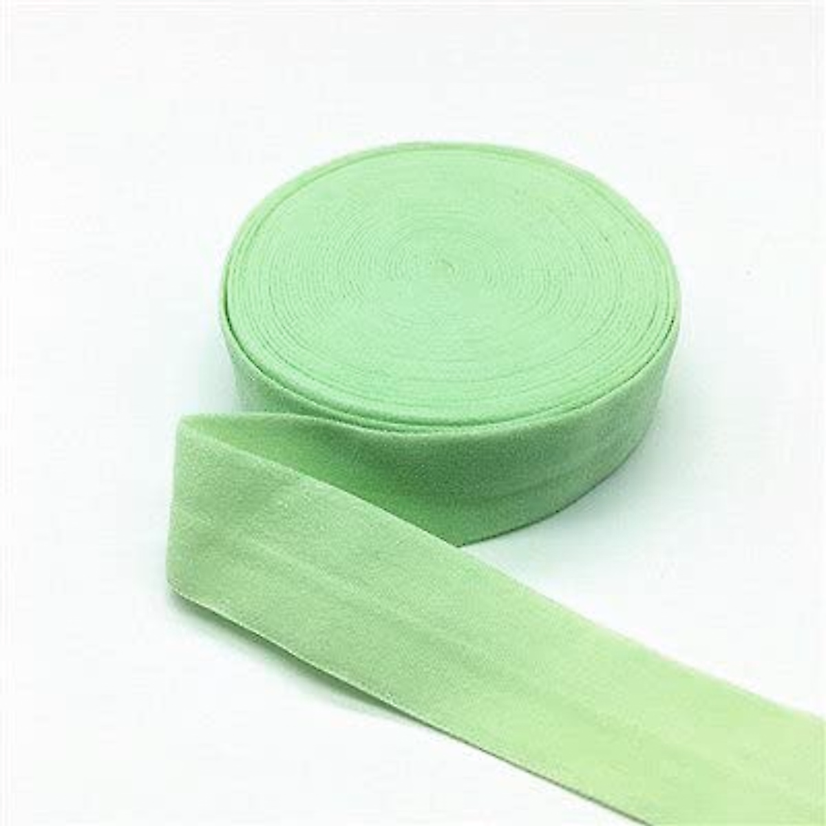 Herrmosa 3/4" 20mm Fold Over Elastic Bands Spandex Elastic Ribbon Kids Hair Tie DIY Sewing Lace Trim Waist Band Garment Accessory 2cm - Fruit Green - 1y