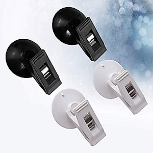 Wakauto 4PCS Suction Cup Clips Plastic Advertising Pop Display Cards Holder Curtain Clamp Storage for Car Auto
