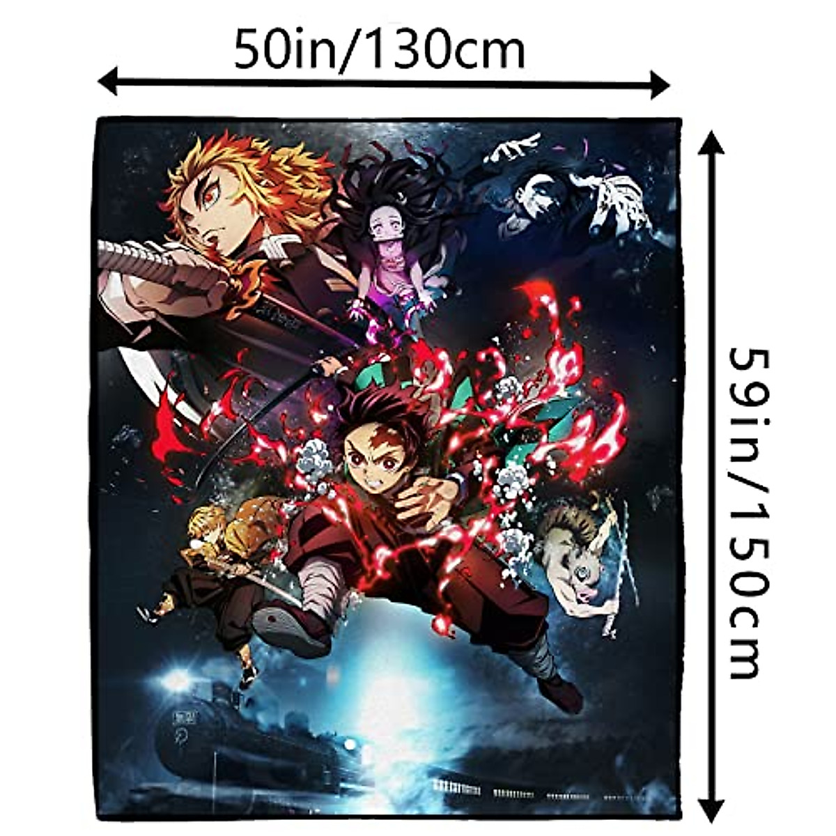 ESRBSO Anime Blanket,Thicker Flange Throw Blanket, Comfortable and Warm Blanket for Indoor or Outdoor Sports50×60inch