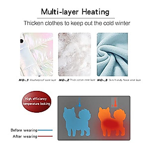 Mitili Warm Dog Jacket in Winter Pet Cold Waether Coats, Dogs Clothes with D-Ring Collar, Waterproof Reflective Dog Vest Coat with Double Row Zip for Small Medium Large Pet (Small, Colorful White)