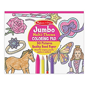 Melissa & Doug Jumbo 50-Page Kids' Coloring Pad Activity Book - Princess and Fairy