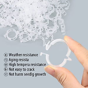 Tomato Clips, Plastic Trellis Clips, 100 Pcs Plant Support Clips, Grape Vine Tomato Vine, Garden Clips to Grow Upright Makes Plants Healthier for Tomato Cucumber Grape Vegetables Plants