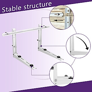 Mxclimate Wall Mounting air Conditioner Bracket for Outdoor Ductless Mini Split Condenser Heat Pumps & HVAC Systems,Universal,9000-36000 Btu AC Units, Heavy Duty Support up to 400 LBS