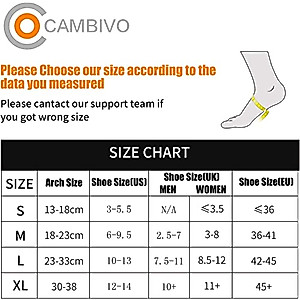 CAMBIVO Plantar Fasciitis Relief Socks for Women & Men (Pair), Ankle Brace Compression Sleeve Support for All Day Wear with Arch and Ankle Support (Large)