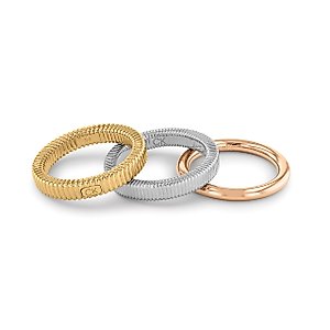 Calvin Klein Jewelry Women's Stackable Rings, Color: TRI Color Gold (Model: 35000027B)