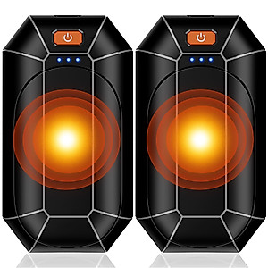 Nicelemon Electric Hand Warmers Rechargeable 2 Pack, Reusable Handwarmers, Portable Pocket Heater for Camping, Hunting, Golf, Gift for Men Women (Black)