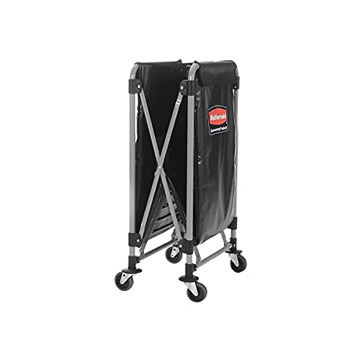 Rubbermaid 1881750 Collapsible X-Cart Steel Eight Bushel Cart 24 1/10W X 35 7/10D Black/Silver