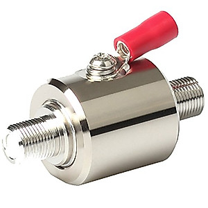 Lightning Surge Protector F Female to F Female DC-3 GHz 75 ohm with 90 V Gas Tube Surge Arrester (Lightning Arrester F Female to Female)