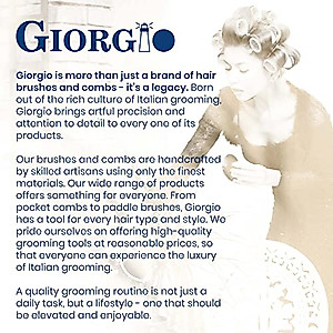 Giorgio G28 Wide Tooth Comb Detangling Comb, Pocket Comb and Travel Comb Wide Tooth Combs for Women for Thick Hair, Hair Detangler Comb For Wet and Dry Everyday Care. Handmade, Saw-Cut, and Polished