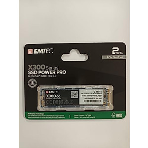 Emtec X300 Power Pro 2TB M.2 2280 PCIe Gen 3.0 x4 Internal Solid State Drive (SSD) - ECSSD2TX300