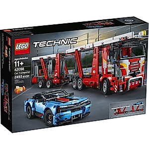 LEGO Technic Car Transporter 42098 Toy Truck and Trailer Building Set with Blue Car, Best Engineering and STEM Toy for Boys and Girls (2493 Pieces)