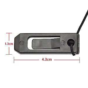 ULTECHNOVO 4pcs Surfboard Fin Clips Surfboard Fin Parts Surfing Rudder Clip Base for Longboard Surfboard Tail Rudder Paddle Accessories (Black 4.3 * 1.3 * 1cm)