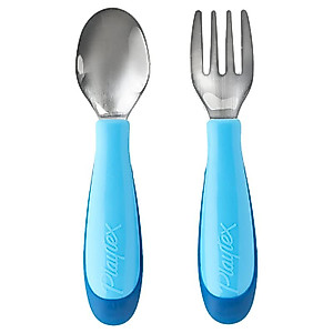 Playtex 05910 Mealtime Toddler Utensil Set Assorted Colors 2 Count