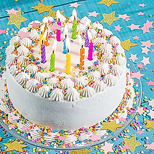 200 Pieces Stars Confetti Sprinkles Glitter Stars Confetti Pink Star Confetti Double Sided Star Paper Confetti Baby Shower Table Confetti for Table Wedding Birthday Party Supplies, 3 Styles