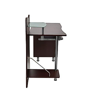 Techni Mobili RTA-325-CH36 Stylish Computer Desk with Storage, Chocolate, 22.25" D x 51.25" W x 39.5" H