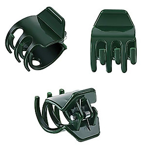 Jetec 40 Pieces Orchid Clips Plastic Garden Plant Clips with 20 Pieces Plant Support Stakes, 20 Pieces Metallic Twist Ties for Supporting Stems Vines Stalks Grow Upright (38 cm)