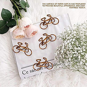 20pcs Bicycle Paper Clip Metal Funny Document Clips for School Office Bookmark Organizing Stationery Supplies