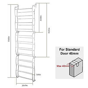 Moclever 36Pair Over-The-Door Shoe Rack, 12 Layers Wall Hanging Closet Shoe Organizer Storage Stand