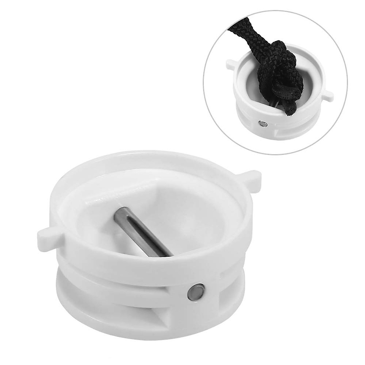 LIXADA 10 PCS Surfboard Leash Plug SUP Board Surfing Leash Plugs Surfing Board Cup with Stainless Pin Surfing Surfboard Leash Leg Rope Plug Black/White