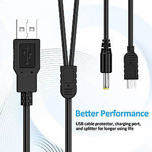 BSSING PSP Battery, 2Pcs 3.6v 1200mAh Lithium Ion Replacement Batteries with USB Charging Cable for PSP-3000, PSP-3001, PSP-2000, PSP-2001, PSP-3002, PSP-3004, PSP Lite, PSP Slim Console