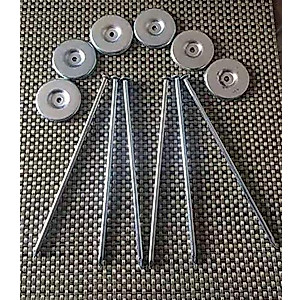 EEZ RV Products 9'x12'VG Reversible/Durable Heavy Duty Outdoor Patio/RV Camping Mats(9ft. x 12ft, Grey) Come with Large Storage Bag & 6 Sets of Stakes and Washer