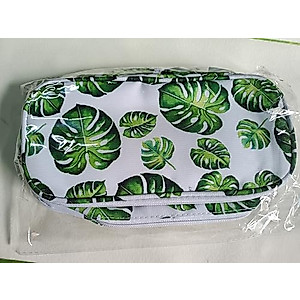LParkin Tree Leaves Cute Pencil Case Super Large Capacity 3 Compartments Canvas Pen Bag Pouch Stationary Case Makeup Cosmetic Bag