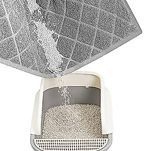 Niubya Premium Cat Litter Mat, Litter Box Mat with Non-slip and Waterproof Backing, Litter Trapping Mat Soft on Kitty Paws and Easy to Clean, Cat Mat Traps Litter from Box